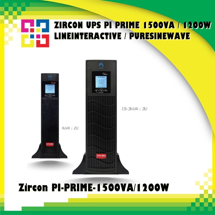 ZIRCON UPS PI-PRIME-1500VA/1200W/LINEINTERACTIVE/PURESINEWAVE | Shopee Thailand