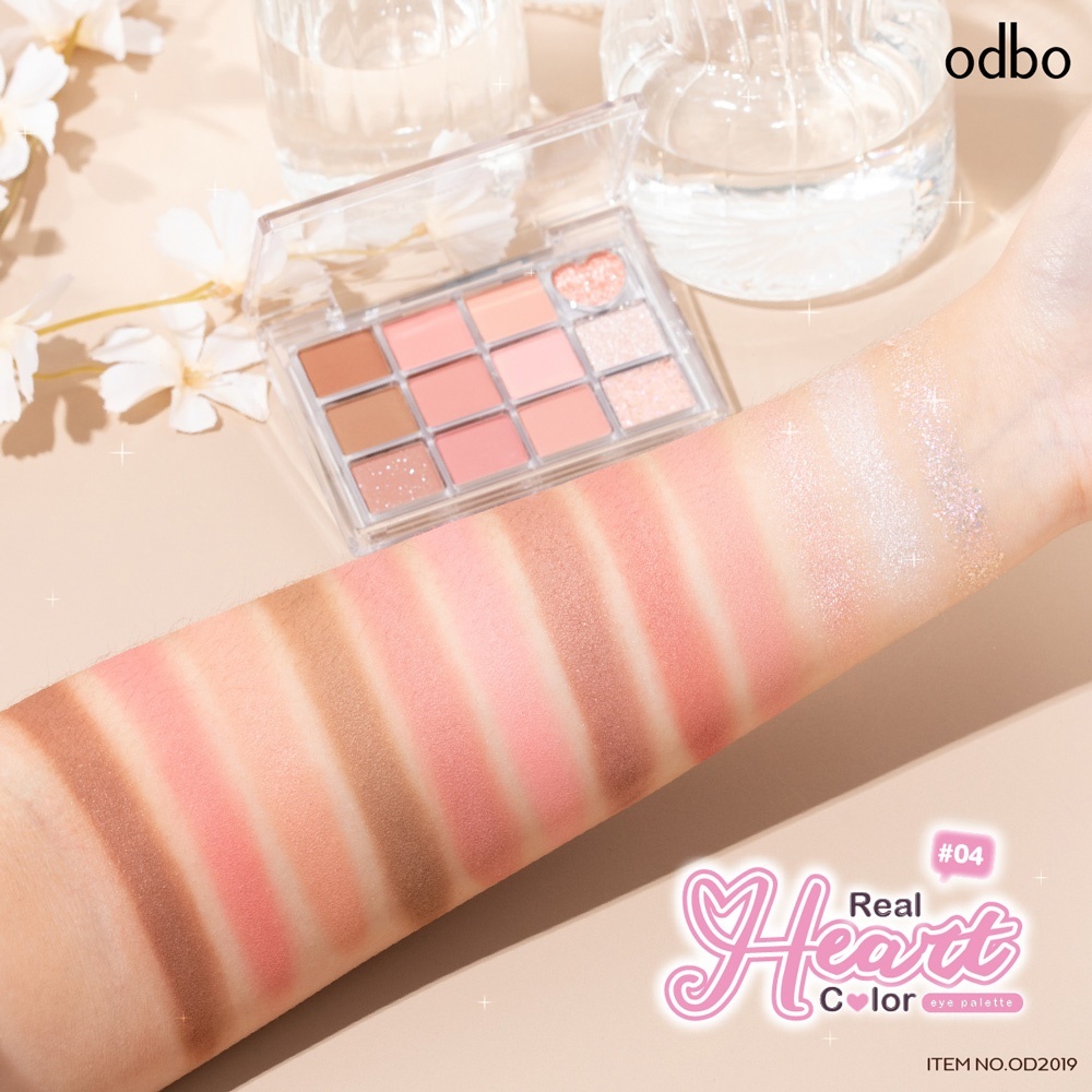 (OD2019) โอดีบีโอ เรียล ฮาร์ท คัลเลอร์ อาย พาเลท Odbo Real Heart Color Eye Palette | Shopee Thailand