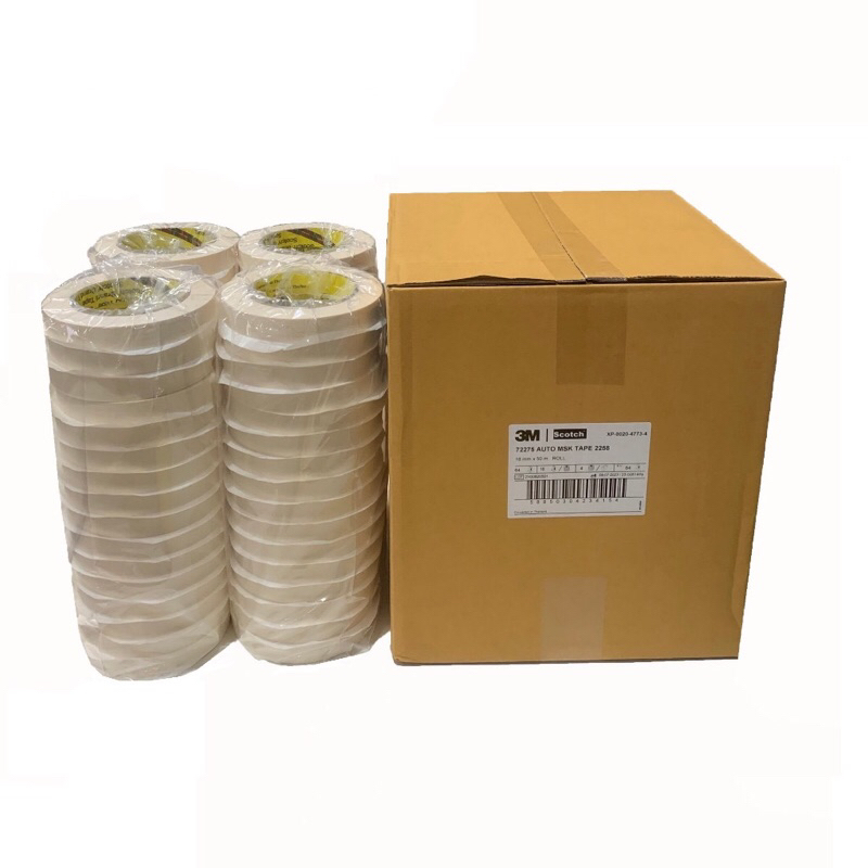 3M 72275 กระดาษกาวปิดพ่นสี Automotive Masking Tape 2258 18มม x50 เมตร ...