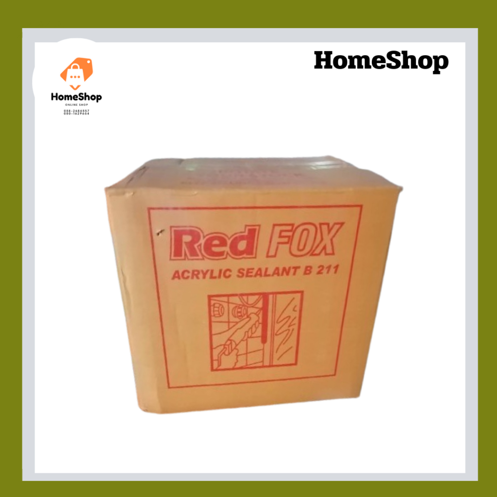 **ยกลัง**redfox ซิลิโคน สีขาว กาวอะคริลิค RED FOX อะคริลิค กาวแด๊ป กาวยาแนว RedFox B211 | Shopee ...