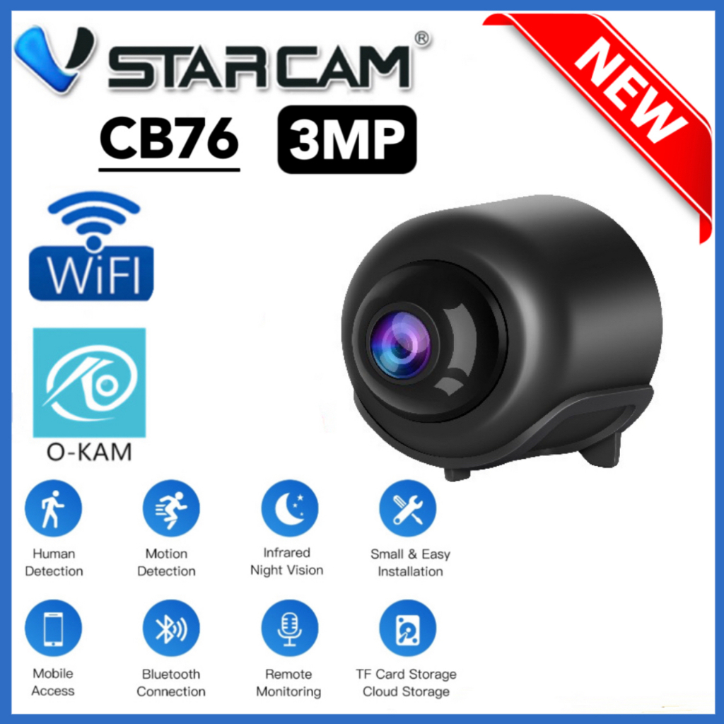 Vstarcam CB76 ความละเอียด 3MP(1296P) กล้องวงจรปิดไร้สาย Indoor SMART ...