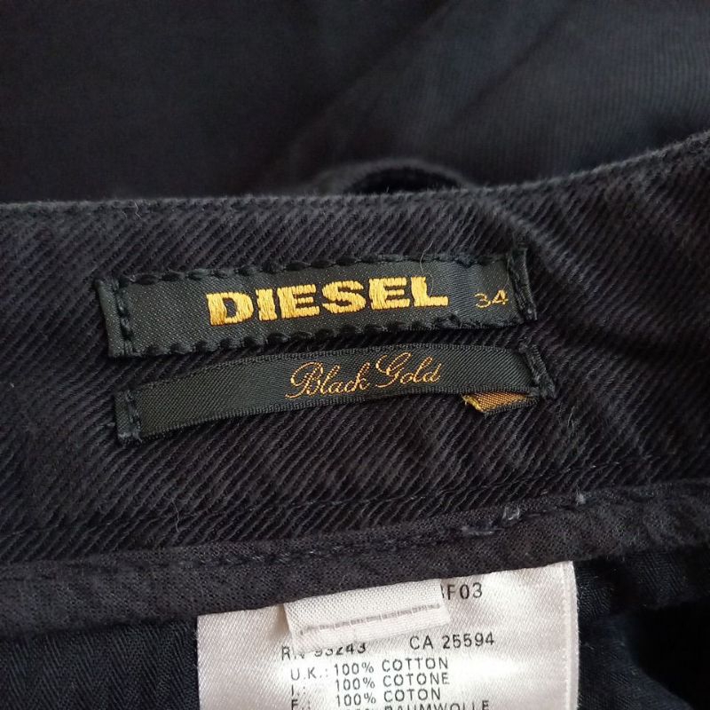 กางเกงผ้าแบบยีนส์ เบา Diesel Black Label แท้ | Shopee Thailand