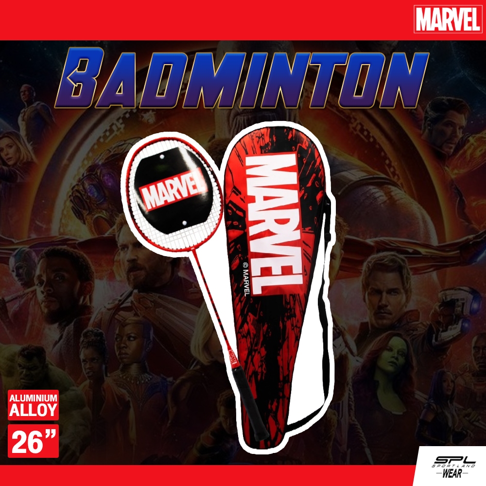 MARVEL ไม้แบด BADMINTON RACKET SPIDERMAN + BAG (890) | Shopee Thailand