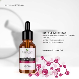 BIOBALANCE RETINOL’E PURE RETINOL 0.3% + VITAMIN E 2% SUPER SERUM 30ML ...