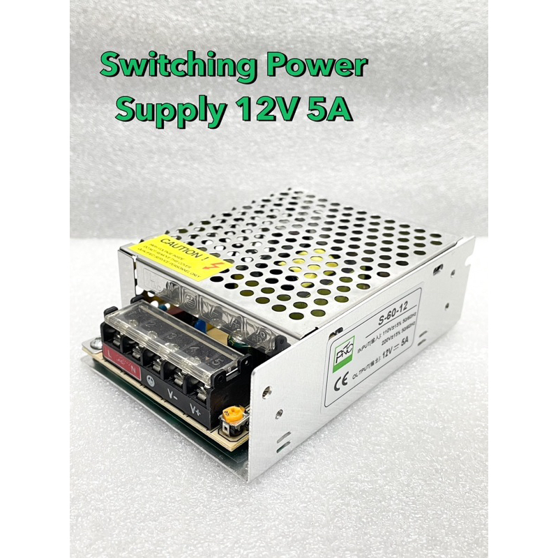 Switching Power Supply 12V 5A (แพ็ค1ตัว) ตัวแปลงแรงดันไฟฟ้า MODEL:S-60 ...