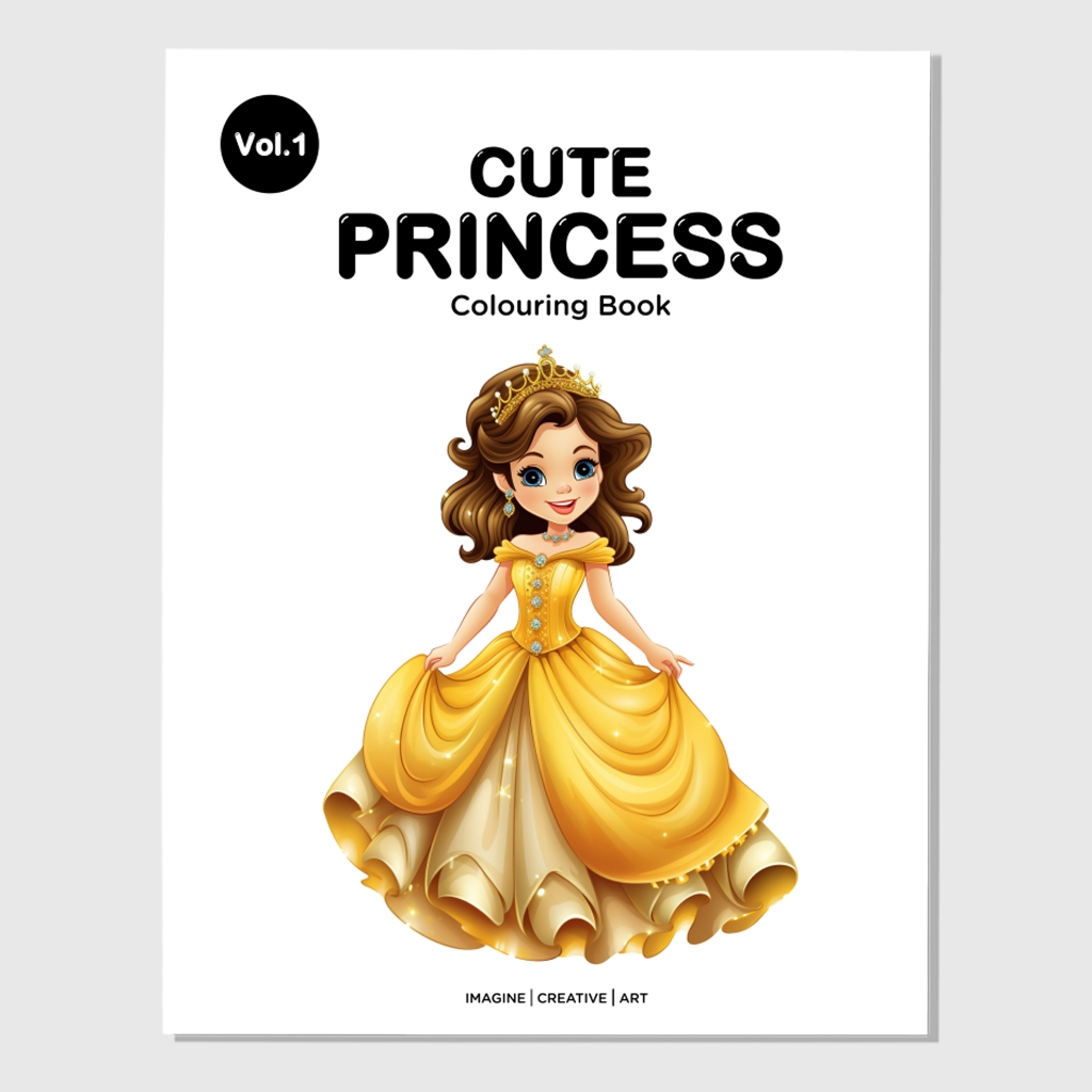 กระดาษภาพระบายสี Cute Princess Vol.1 (Colouring Pages) | Shopee Thailand
