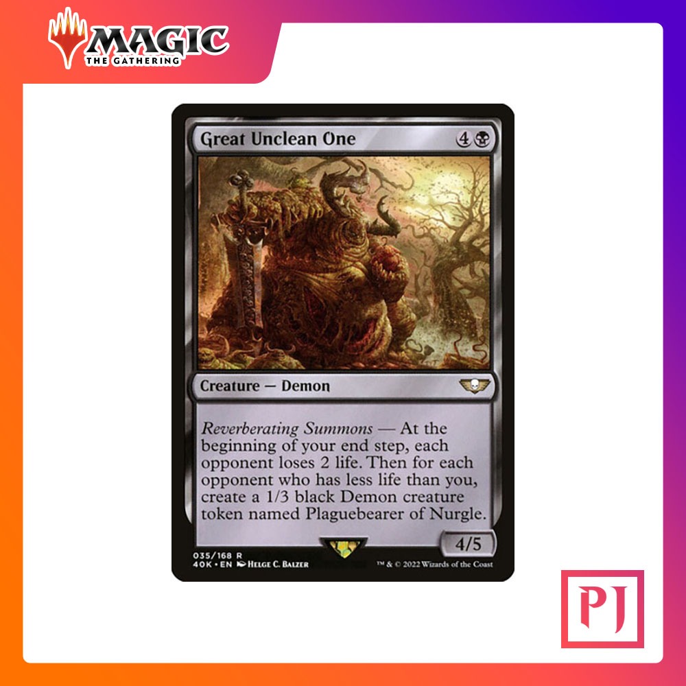 [MTG] Great Unclean One - Warhammer 40,000 [40K] [BLACK] [RARE] [NORMAL ...