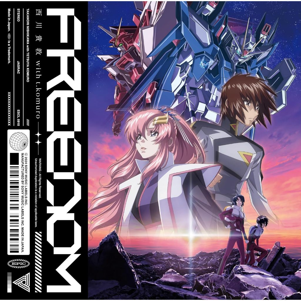 FREEDOM / Gundam Seed Freedom Theme Song CD Takanori Nishikawa with T ...