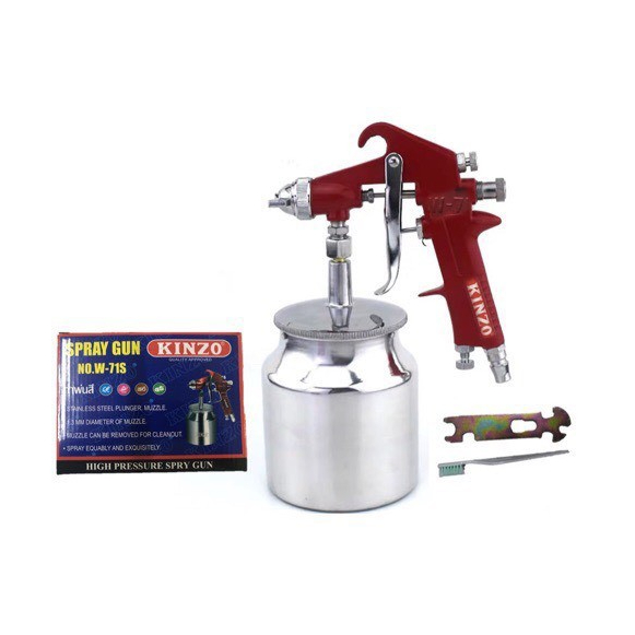 KINZO กาพ่นสี กาบน รุ่น W-71G กาพ่นสีหงาย W-71S กาพ่นสีกาบน 400 ซีซี. KT-W71G พ่นสี Spray Gun กา ...