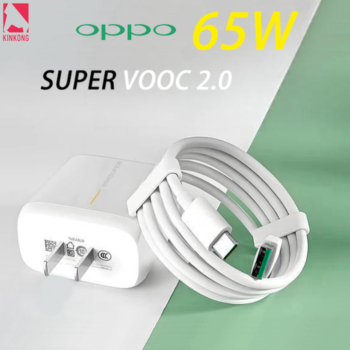 KINKONG ⚡⚡ ชุดชาร์จ 65W OPPO VOOC สายชาร์จ OPPO + หัวชาร์จ OPPO VOOC สำหรับ R9 A83 R7s6 F9 F5 ...