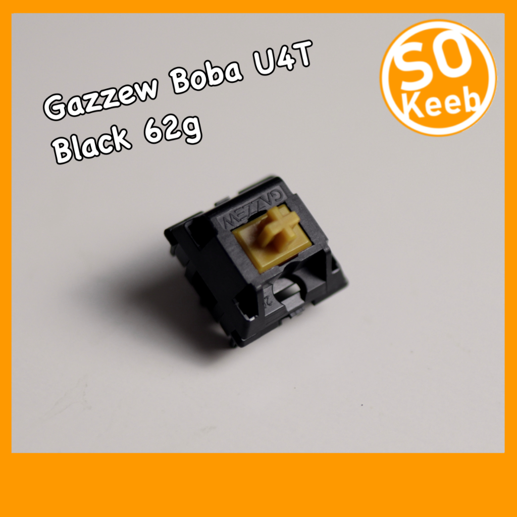 Gazzew Boba U4T Black Switch 62g (Tactile) 10 ชิ้น Thocky Mechanical Keyboard Switch | Shopee ...