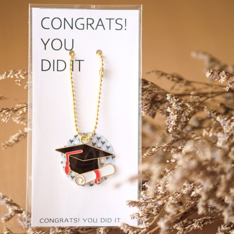 พวงกุญแจ congratulations+โซ่ไข่ปลาสีทอง, ของขวัญปัจฉิม, ของแจกเพื่อน ...