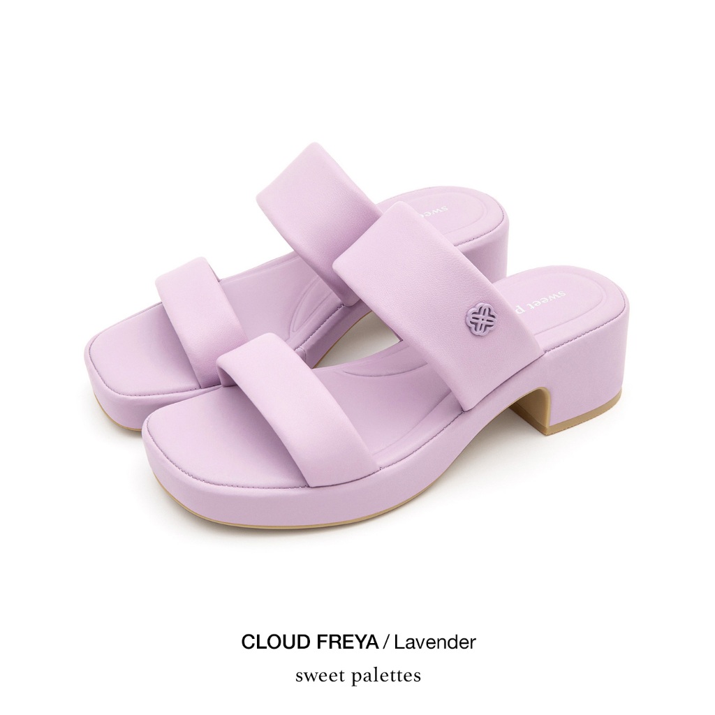 Sweet Palettes รองเท้าหนังแกะ Cloud Freya Lavender | Shopee Thailand