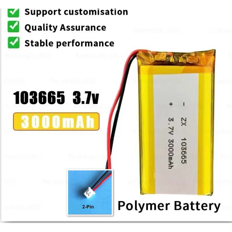 Battery miyoo mini Plus 103665 Lithium Polymer Battery 3.7V 3000mAh ...
