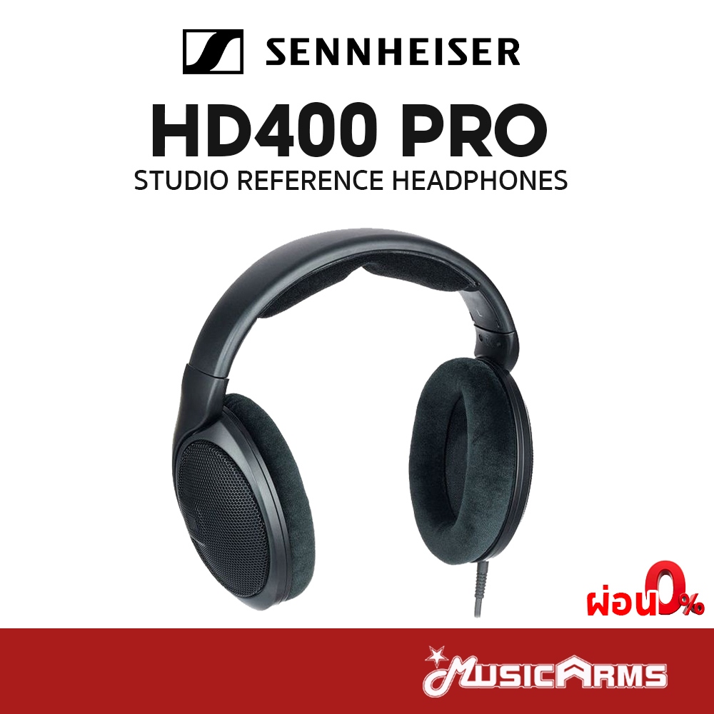 Sennheiser HD 400 Pro หูฟังมอนิเตอร์ Studio Reference Headphones รับประกันศูนย์ Music Arms ...