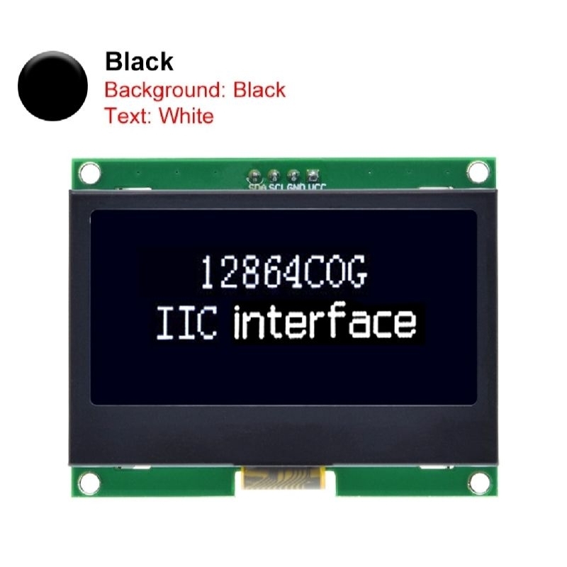 โมดูลหน้าจอ LCD 12864 IIC 128x64 I2C ST7567S COG LCM 128x64 สําหรับ ...