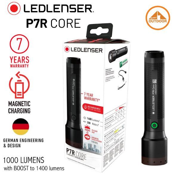 Ledlenser P7R Core Flashlight ไฟฉายคุณภาพสูงแบบชาร์จไฟ เหมาะเดินป่า ...