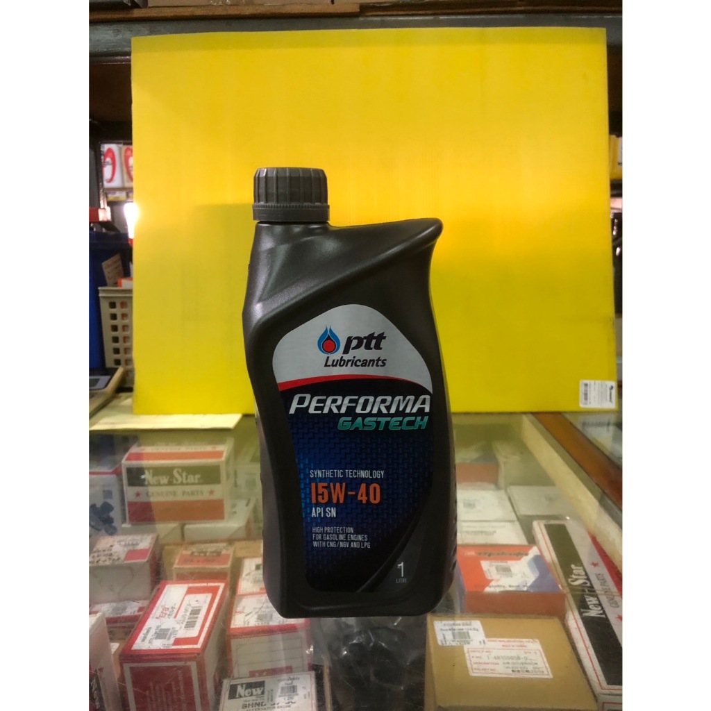 น้ำมันเครื่องกึ่งสังเคราะห์ เครื่องเบนซิล สำหรับรถแก๊ส NGV, LPG Performa Gastech 15w40 ปตท PTT ...