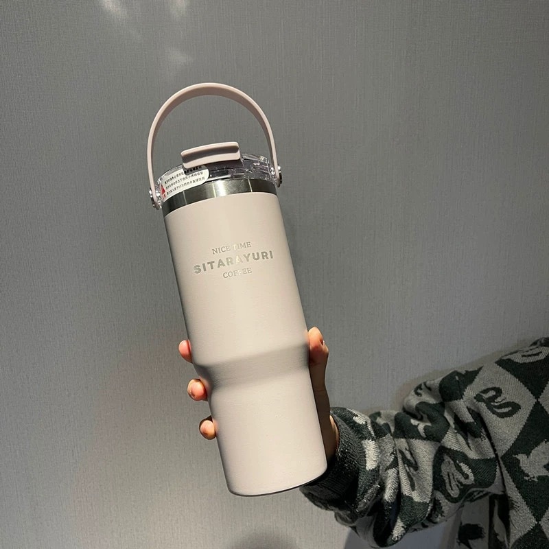 แก้วเก็บอุณหภูมิ SITARAYURI ขนาด 600 900 1200 ML แถมยางรองแก้วและสติกเก ...