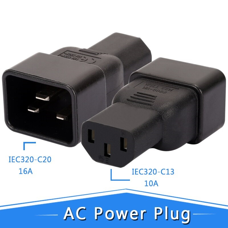 PDU PSU USP Power adapters, IEC C20 male to C13 adapter, IEC C13 to C20 adapter Computer server ...