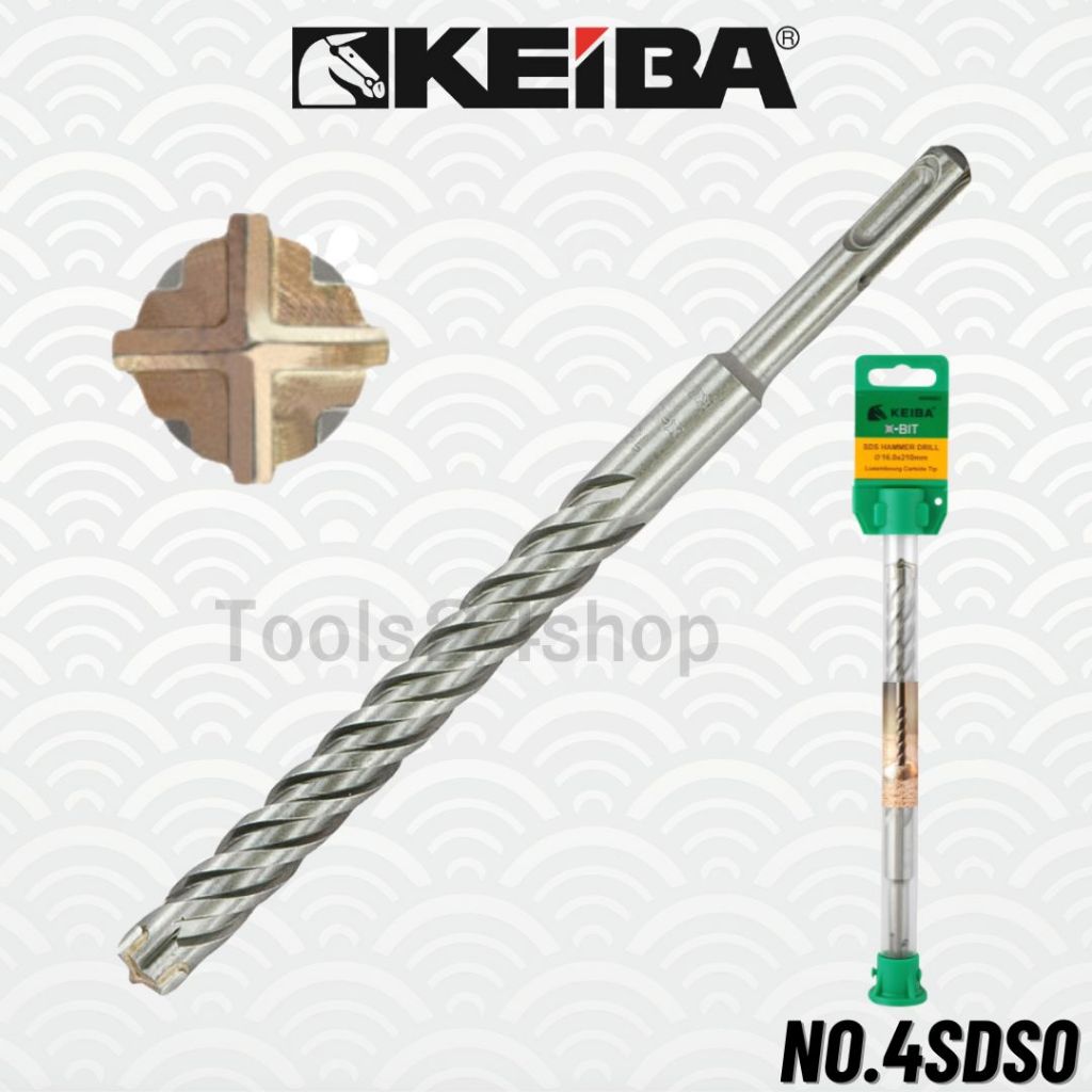 KEIBA ดอกสว่าน เจาะคอนกรีต X BIT 4 ฟัน SDS ขนาด 6.5 x 260 - 16 x 450 mm. No.4SDS0xx | Shopee ...