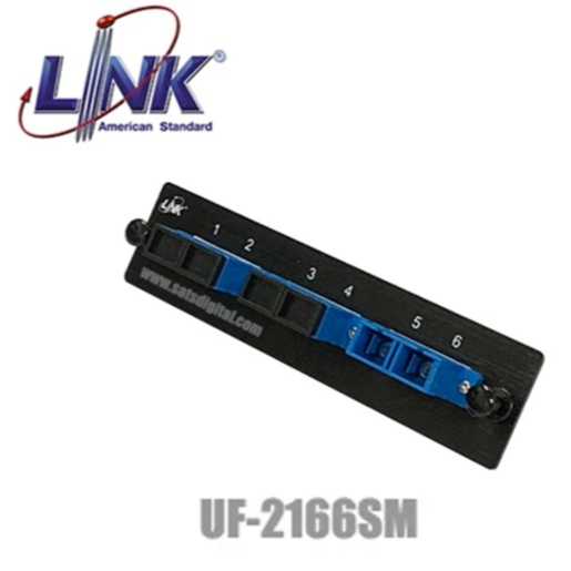 Link UF-2166SM Fiber Optic 3 SC Duplex Snap-In Adapter Plate (SM & MM ...