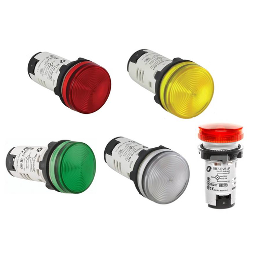 "SCHNEIDER" LED PILOT LAMP 22MM.24V GREEN รุ่น XB7-EV0-BP***สามารถออก ...