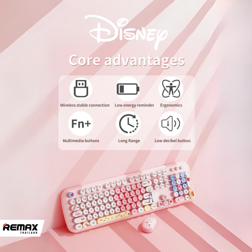 Disney Keyboard and Mouse set - ชุดเม้าส์ คีย์บอร์ดไร้สาย ลายการ์ตูน ดี ...