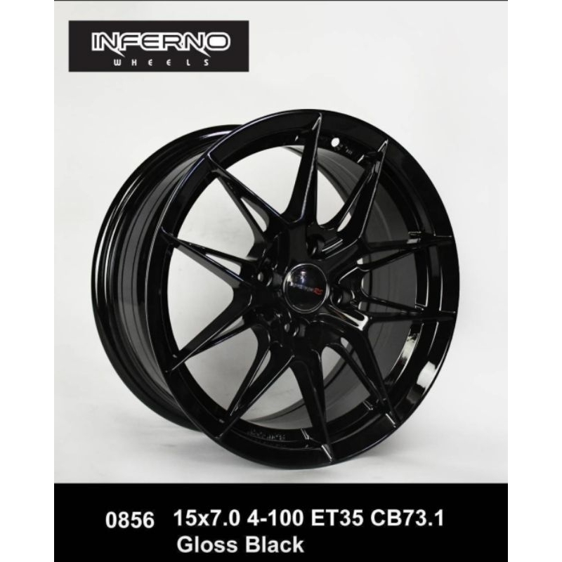 ล้อแม็ก ขอบ15 ขอบ15 กว้าง7" 4รู100 ET35 CB73.1 สีดำเงา รุ่น0856 (1ชุด=4วง | Shopee Thailand