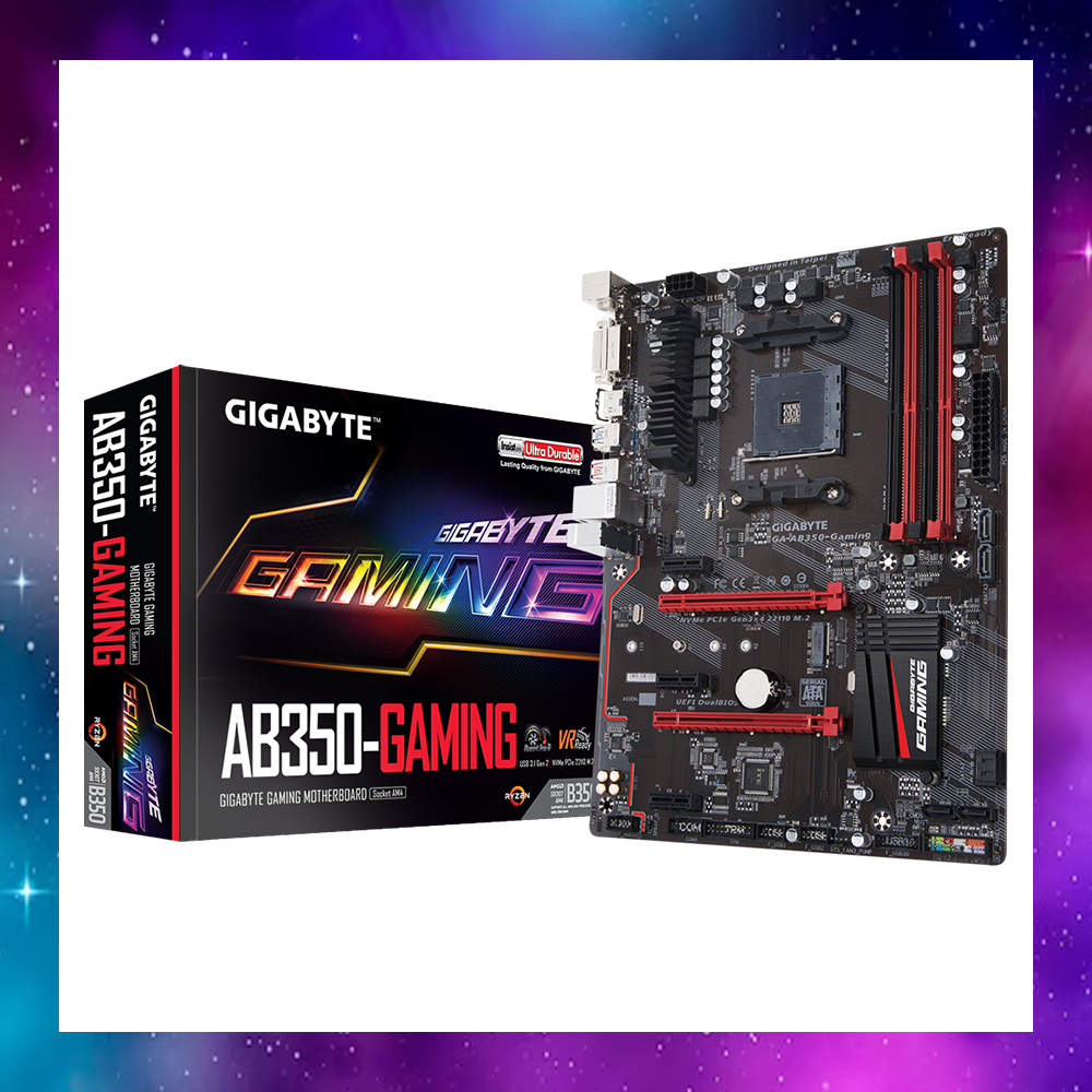 MAINBOARD (เมนบอร์ด) AM4 GIGABYTE GA-AB350-Gaming RYZEN ใช้งานปกติ ...