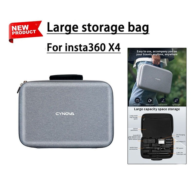【NEW】insta360 X4 Carrying Case Large Hard Shell Storage Bag Camera Bag ...