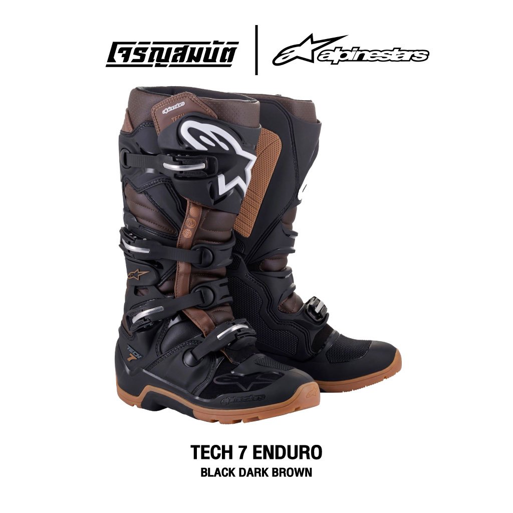 Alpinestars รองเท้าวิบาก (บูท) รุ่น TECH 7 ENDURO สี BLACK DARK BROWN ...