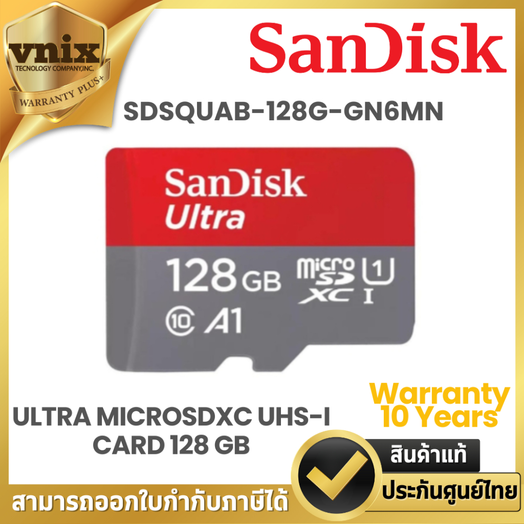 Sandisk SDSQUAB-128G-GN6MN ไมโครเอสดีการ์ด ULTRA MICROSDXC UHS-I CARD 128 GB 10 Years | Shopee ...