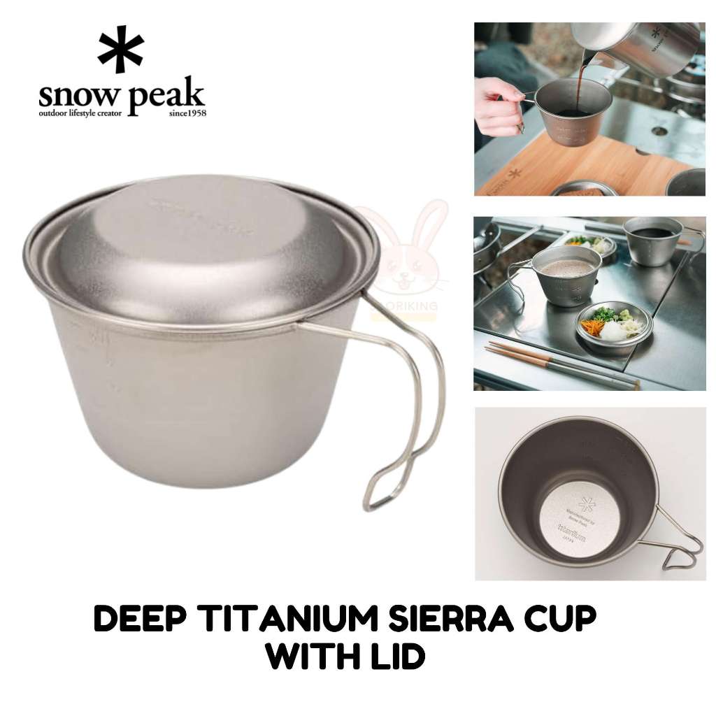 ใหม่!! Snow Peak E-314 Deep Titanium Sierra Cup with Lid ถ้วยเซียร่าก้นลึก พร้อมฝา | Shopee Thailand