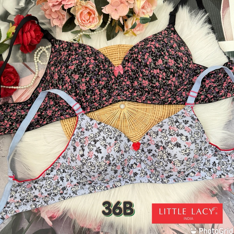 little Lacy 36B ใหม่มาก ฟองบาง ไร้โครง นุ่ม | Shopee Thailand