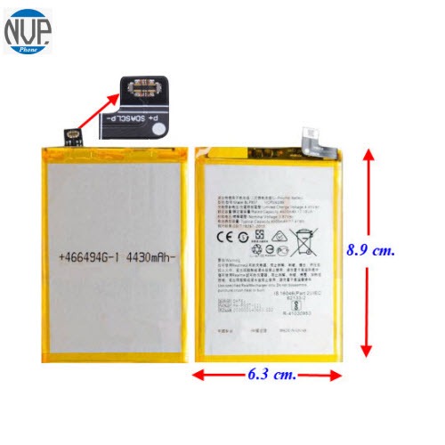 แบตเตอรี่ Oppo Realme 8 Pro,RMX3081,9 Pro Plus, RMX3393(BLP837) 6.3x8.9 ...