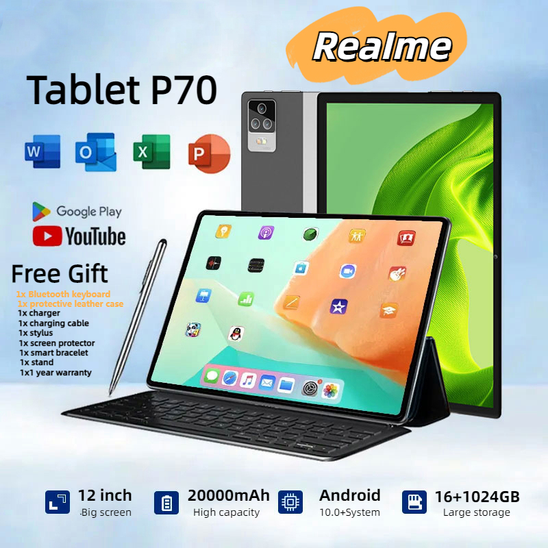 🔥Super Promotion🔥 Tab P70 Tablet 12 inches | 12GB RAM + 512GB ROM | Smart Tablet Android10 Wi-Fi ...