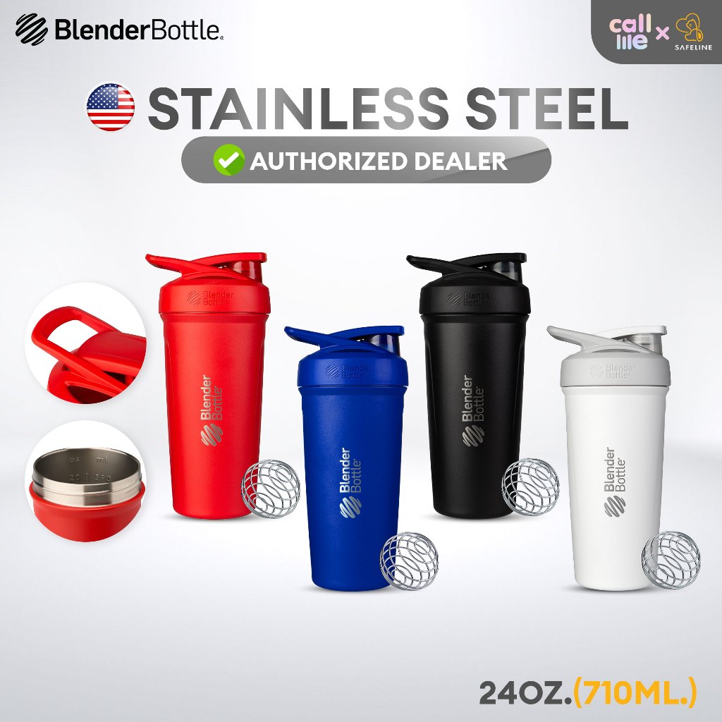 BlenderBottle Strada™ Insulated Stainless Steel 24oz[710ml.] แก้วเชคสแตนเลส | Shopee Thailand