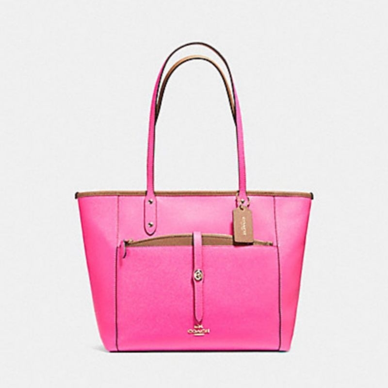 แท้ หิ้วจาก OUTLET USA : COACH CITY TOTE WITH POUCH IN SIGNATURE COATED ...