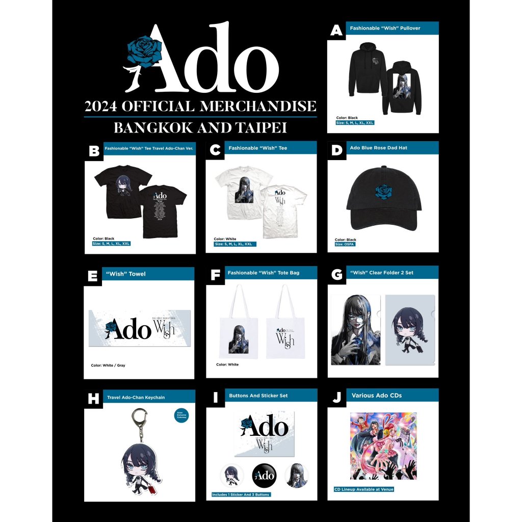 Ado Merchandise THE FIRST WORLD TOUR ''Wish'' in Bangkok [Official ...