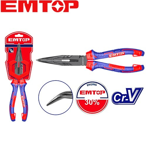 EMTOP คีมปากแหลมปลายงอ ขนาด 8 นิ้ว รุ่น EPLRB0821 ( High leverage bent ...