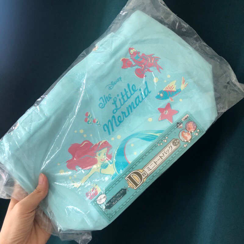 The Little Mermaid bag by Disney กระเป๋าผ้าสีฟ้าเนื้อหนา ใหม่ในถุง ...