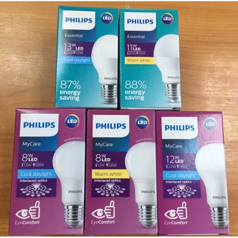 Philips หลอดไฟฟิลิปส์ LED Bulb MyCare 8W,12W E27 (รุ่นใหม่ Eye Comfort ถนอมสายตา) | Shopee Thailand