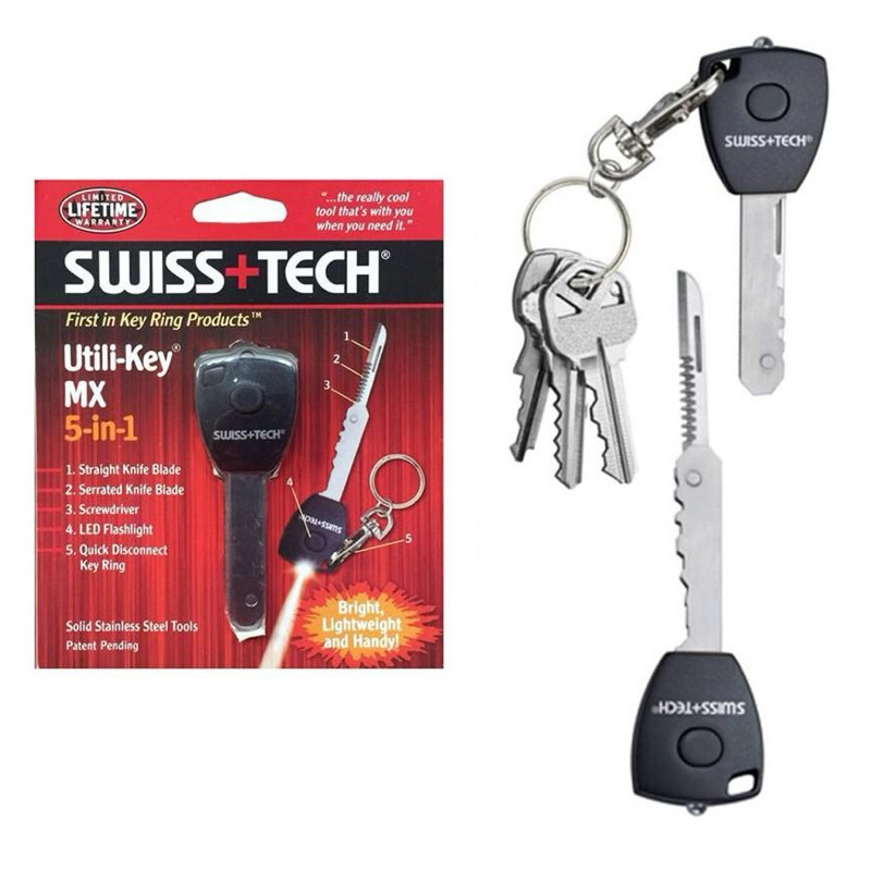 Swiss Tech พวงกุญแจเครื่องมืออเนกประสงค์ Utili-Key 5 in 1 | Shopee Thailand