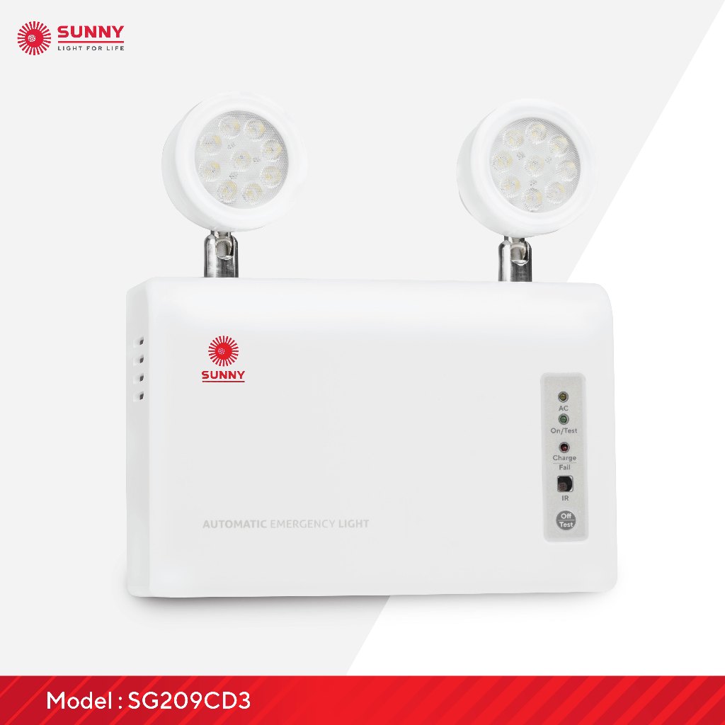 SUNNY Emergency Light โคมไฟฉุกเฉิน รุ่น SG209CD3 LED 9W สำรองไฟได้นาน 3 ...