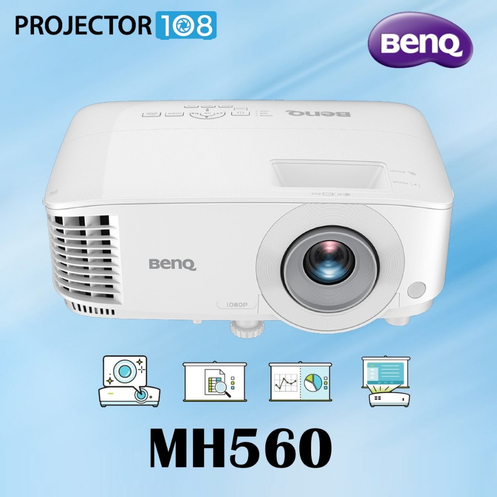 BenQ MH560 DLP Full HD/1080P Meeting Room Projector For Presentation ...