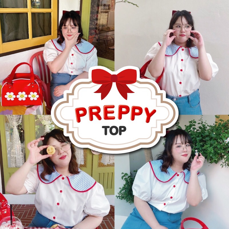 Preppy Top🎒เสื้อผ้าสาวอวบ | Shopee Thailand