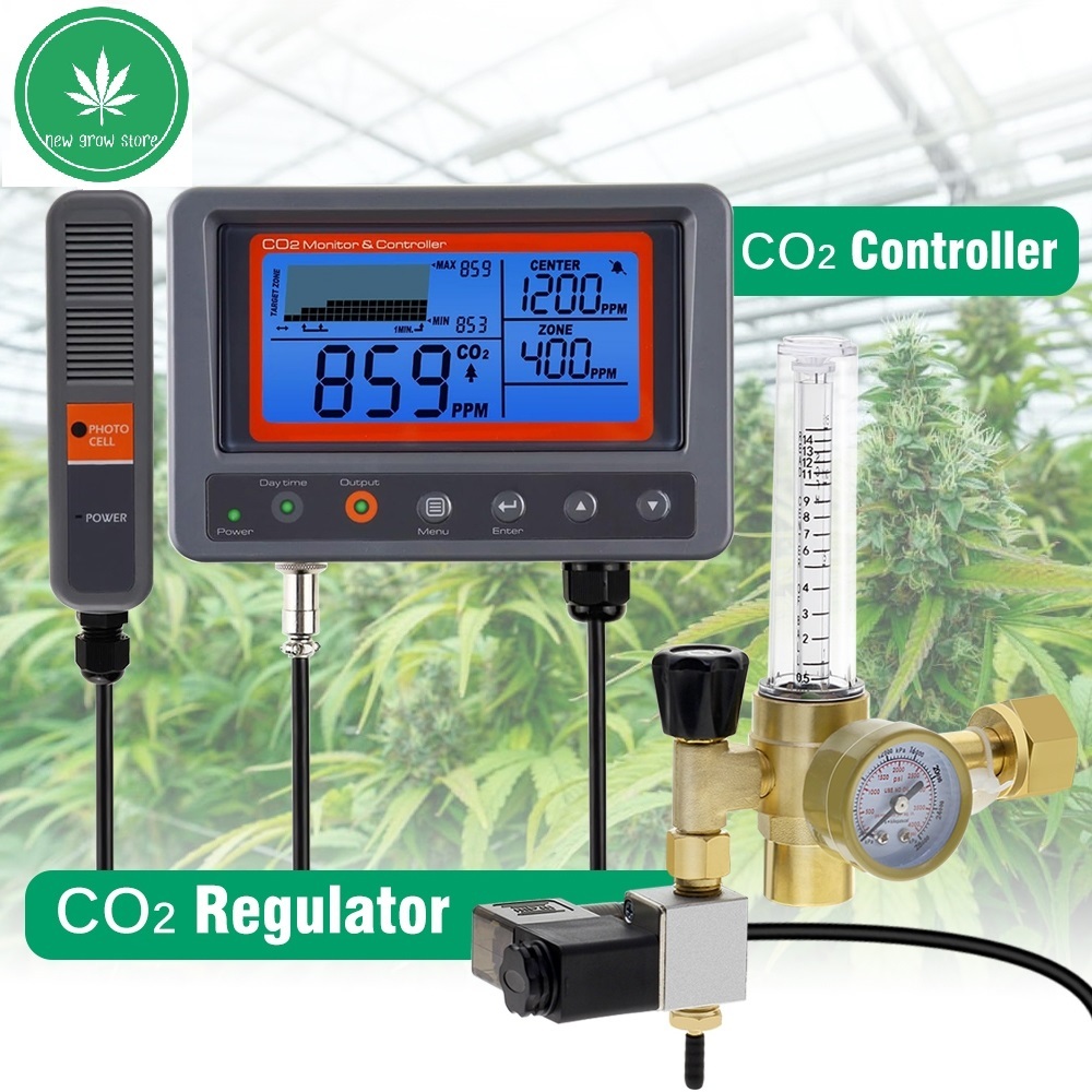 CO2 Controller เครื่องวัดและควบคุมก๊าซคาร์บอนไดออกไซด์ เครื่องวัดก๊าซคาร์บอนสำหรับห้องปลูก CO2 ...