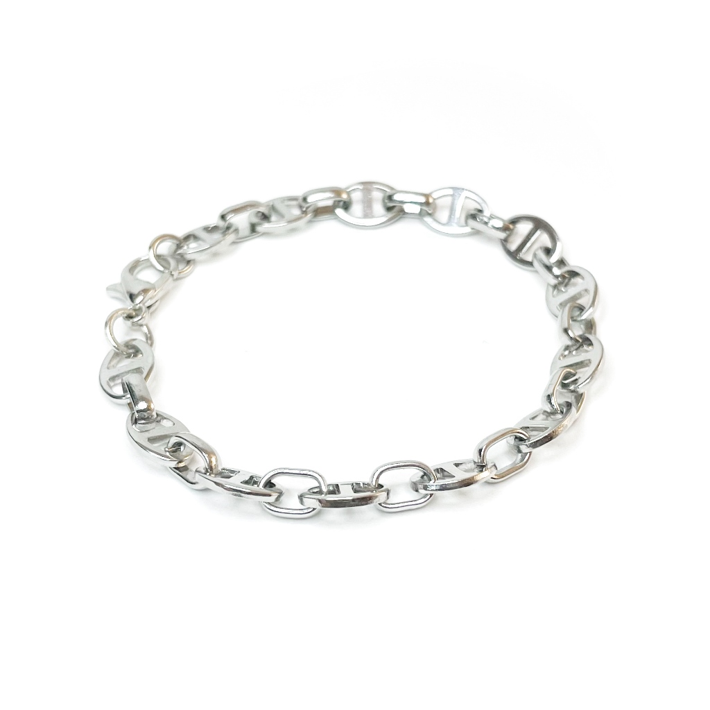 Stainless Steel Chain 5mm สร้อยข้อมือสแตนเลสแท้ 100% หนา 5 mm. | Shopee ...