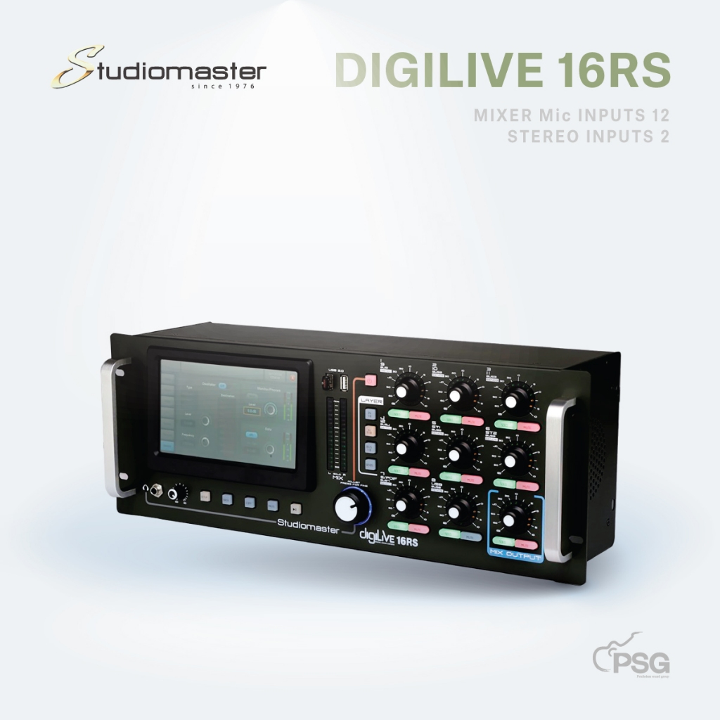 STUDIOMASTER : DIGILIVE 16RS Mic Inputs: 12 Stereo Inputs: 2 ( ดิจิตอล มิกเซอร์ ) | Shopee Thailand